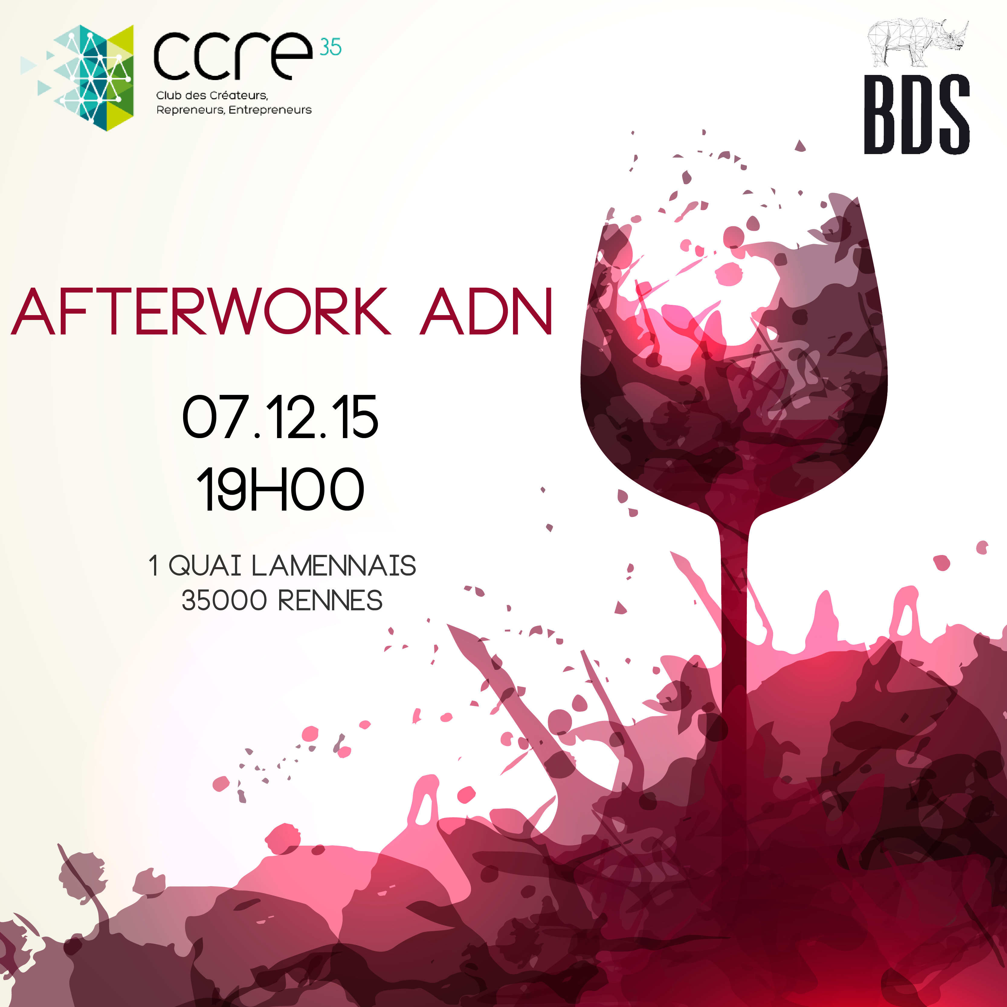 CCRE35 - AFTERWORK ADN _ CCRE 35 au BDS - Rennes - Billetterie Webgazelle