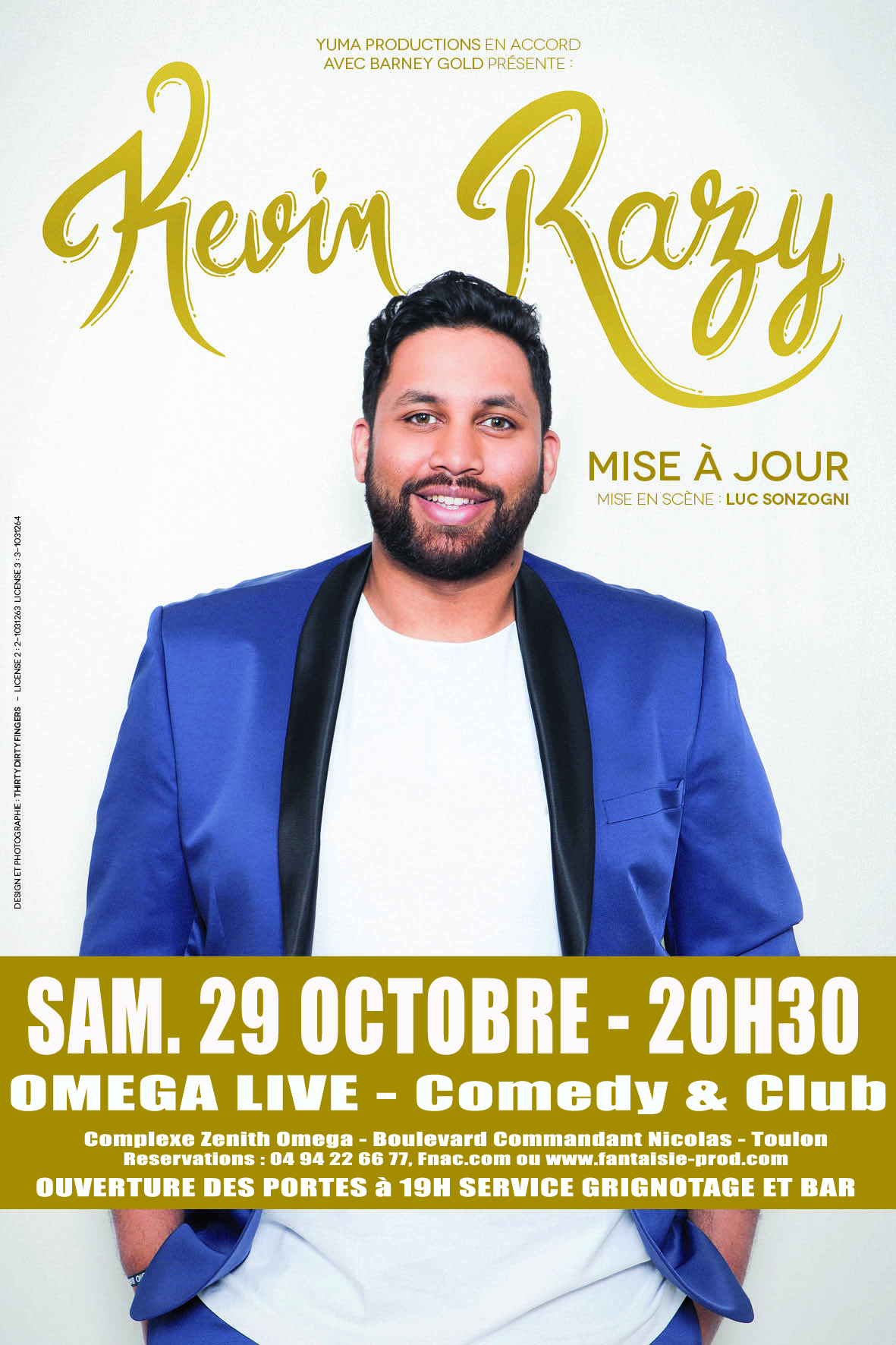 Fantaisie Prod - KEVIN RAZY- Mise à Jour - Toulon - Billetterie Webgazelle